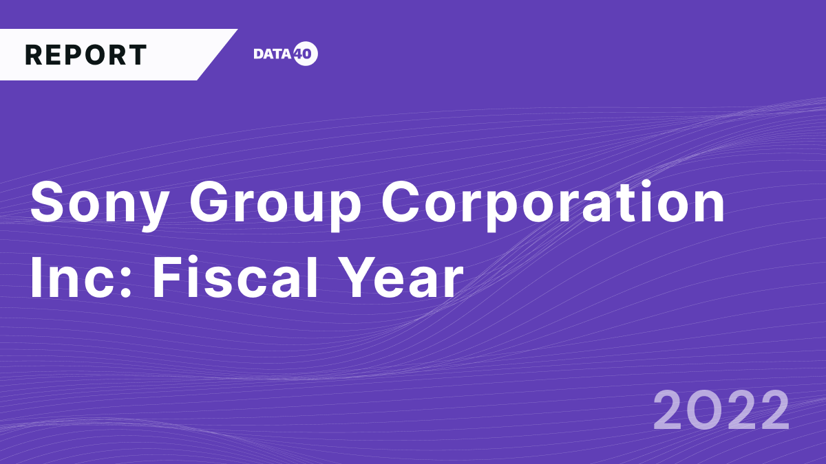 Sony Group Corporation Full Fiscal Year 2022 Report Overview