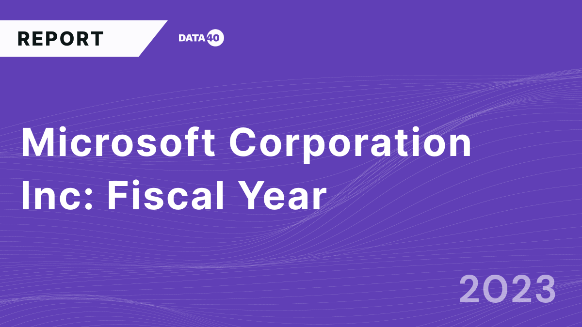 Microsoft Corporation Full Fiscal Year 2023 Report Overview