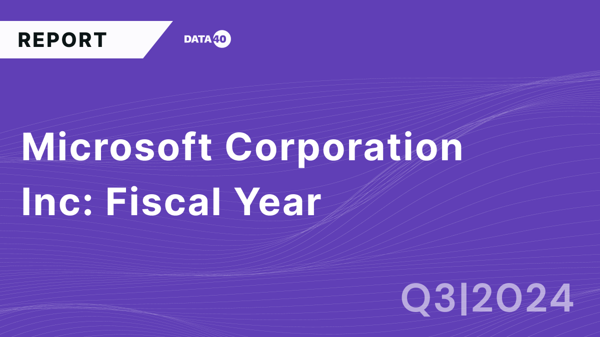 Microsoft Corporation Q3FY24 Report Overview