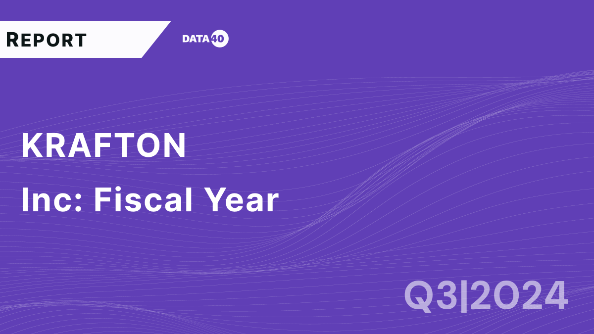 KRAFTON, Inc Q3FY24 Report Overview